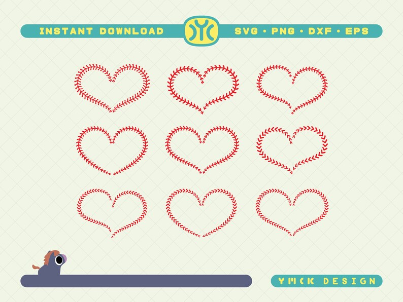 Baseball Heart Stitches SVG | Baseball Heart Svg | Baseball Stitches ...