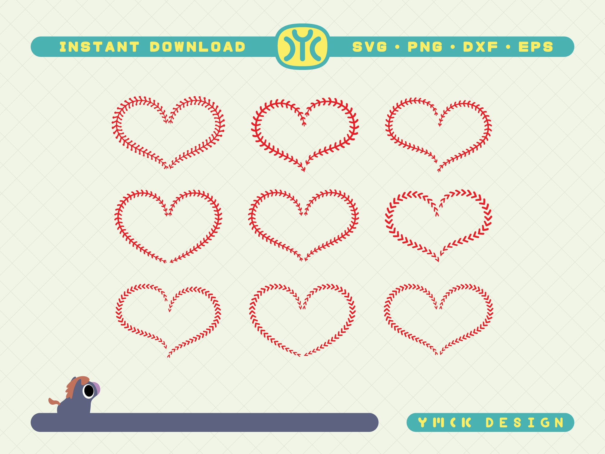 Baseball Heart Stitches SVG Baseball Heart Svg Baseball Stitches Frame ...