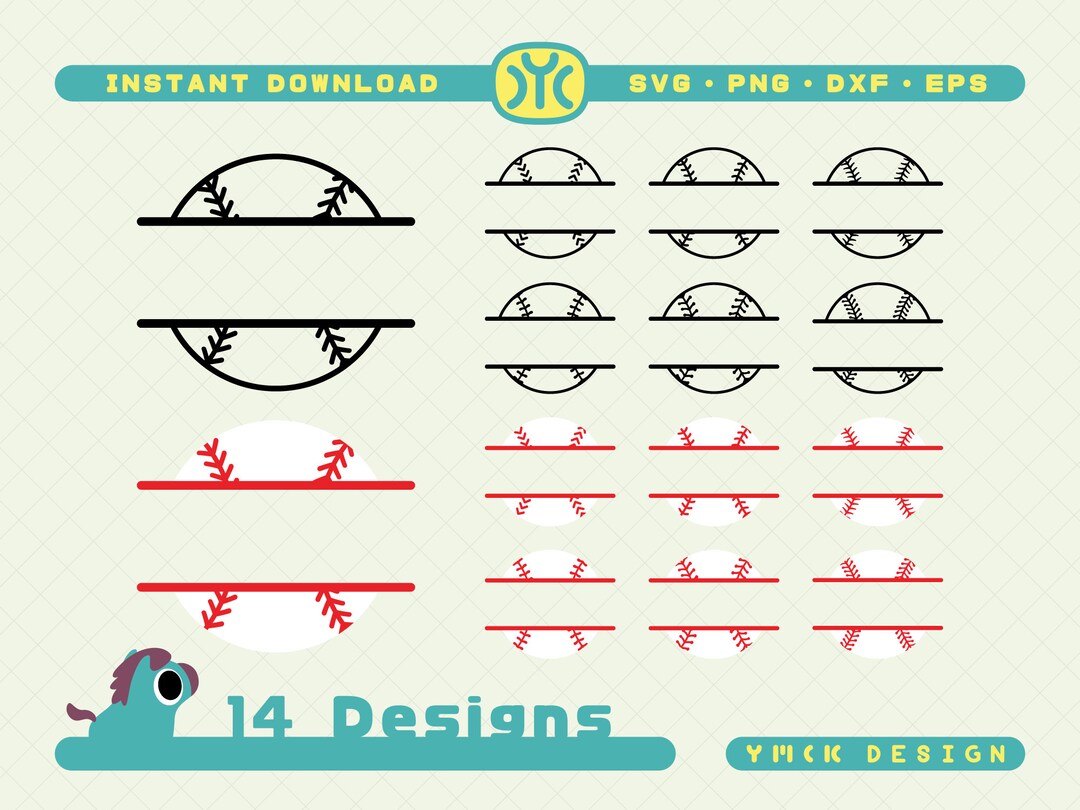 Baseball Split Monogram SVG | Baseball Monogram | Baseball Name Frame ...