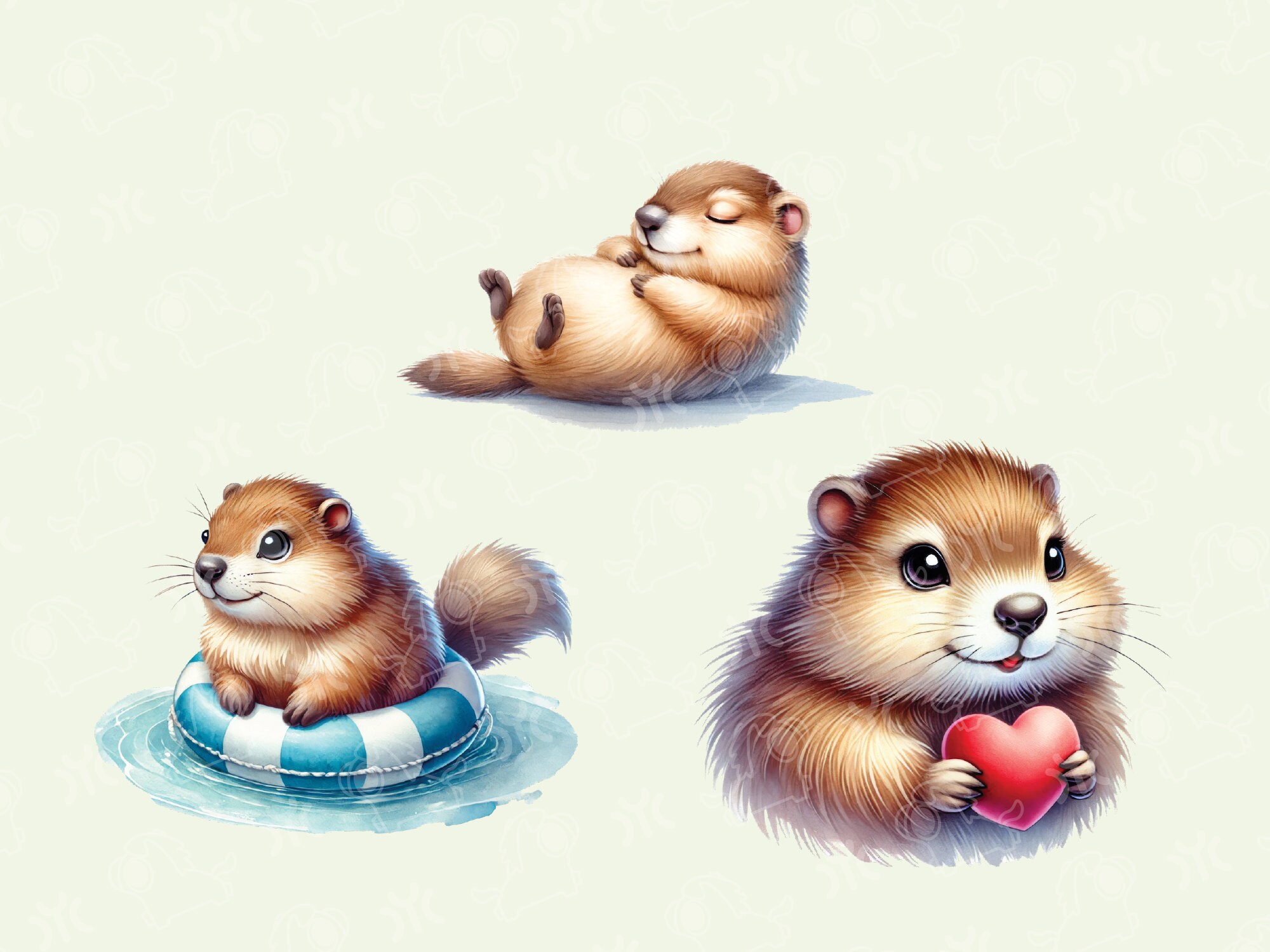Cute Groundhog Clipart, 17 PNG Files, Groundhog Day, Adorable Wildlife ...