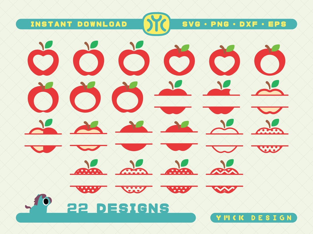 Apple Name Frame SVG | Apple Monogram SVG | Apple Split Monogram ...