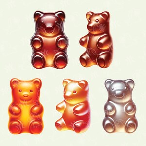 Gummy Bear Clipart, 31 PNG Files, High-resolution, Sweet Candy PNG ...