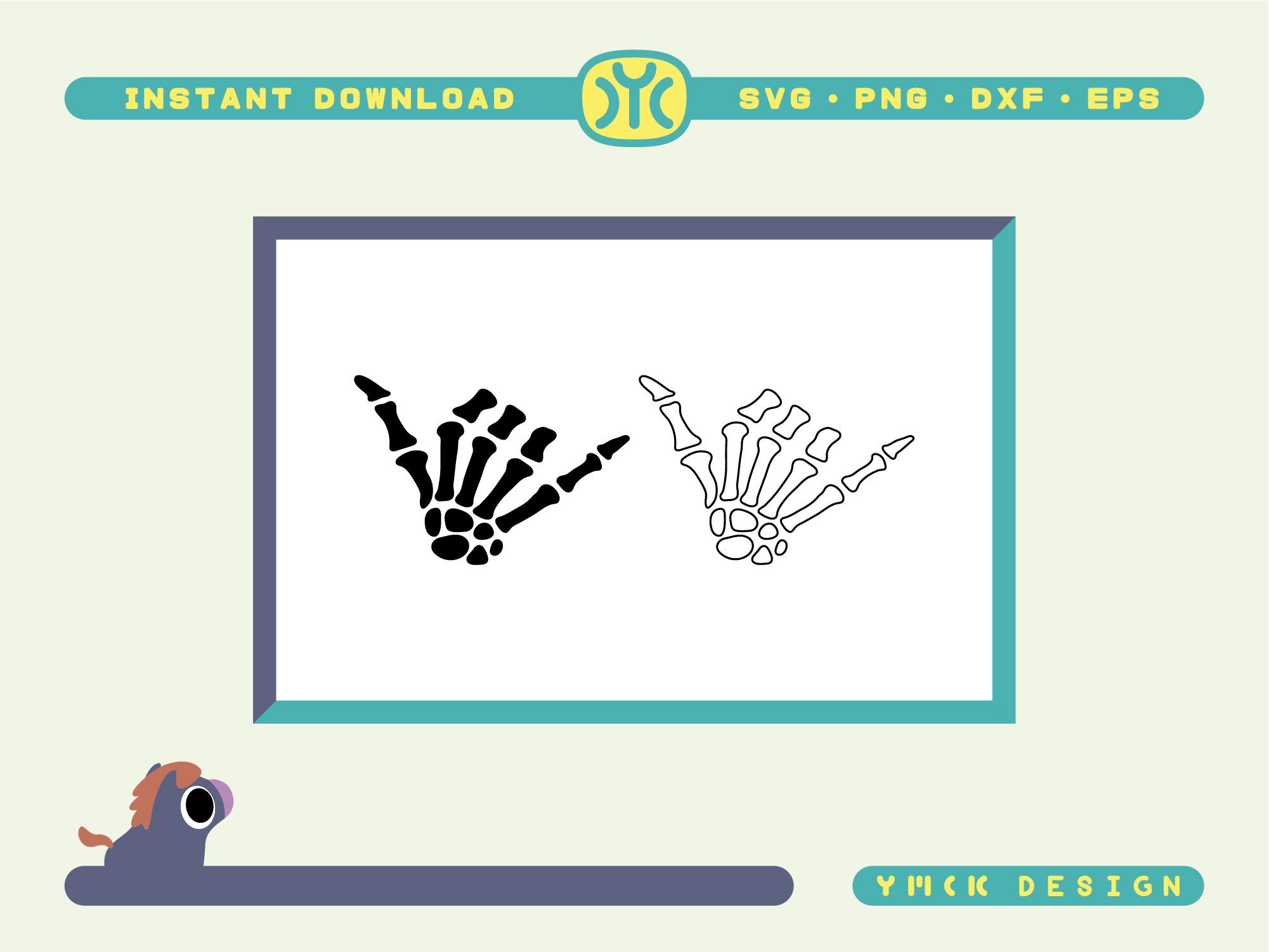 Skeleton Shaka Sign SVG Shaka Brah Svg Skeleton Svg Halloween Svg ...