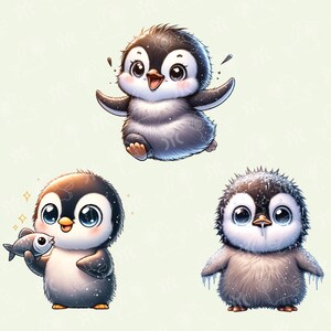 Watercolor Cute Penguin Clipart, Cute Penguin PNG, Penguin Clipart ...