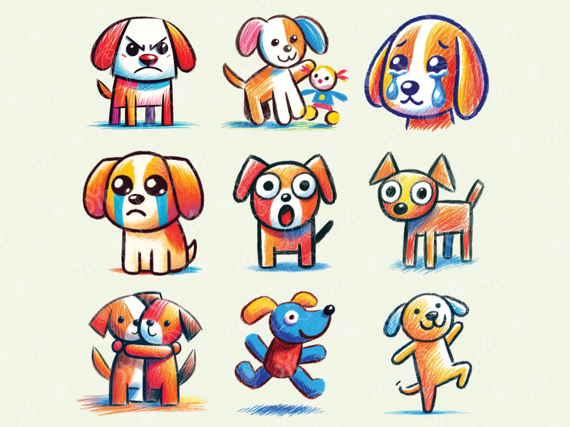 Colored Pencil Dog Clipart, Crayon Dog PNG, Puppy Clipart, Puppy PNG ...