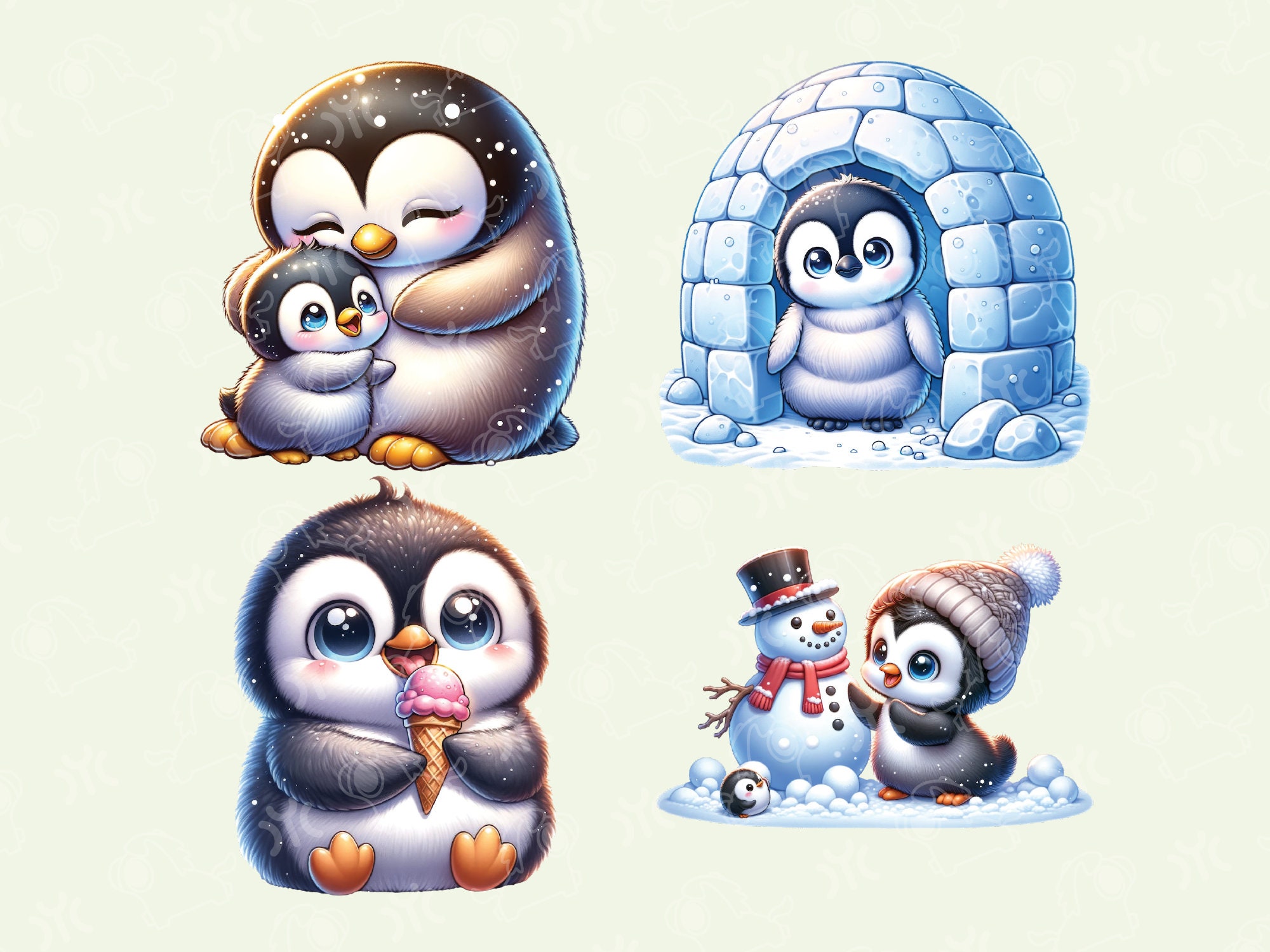 Watercolor Cute Penguin Clipart, Cute Penguin PNG, Penguin Clipart ...