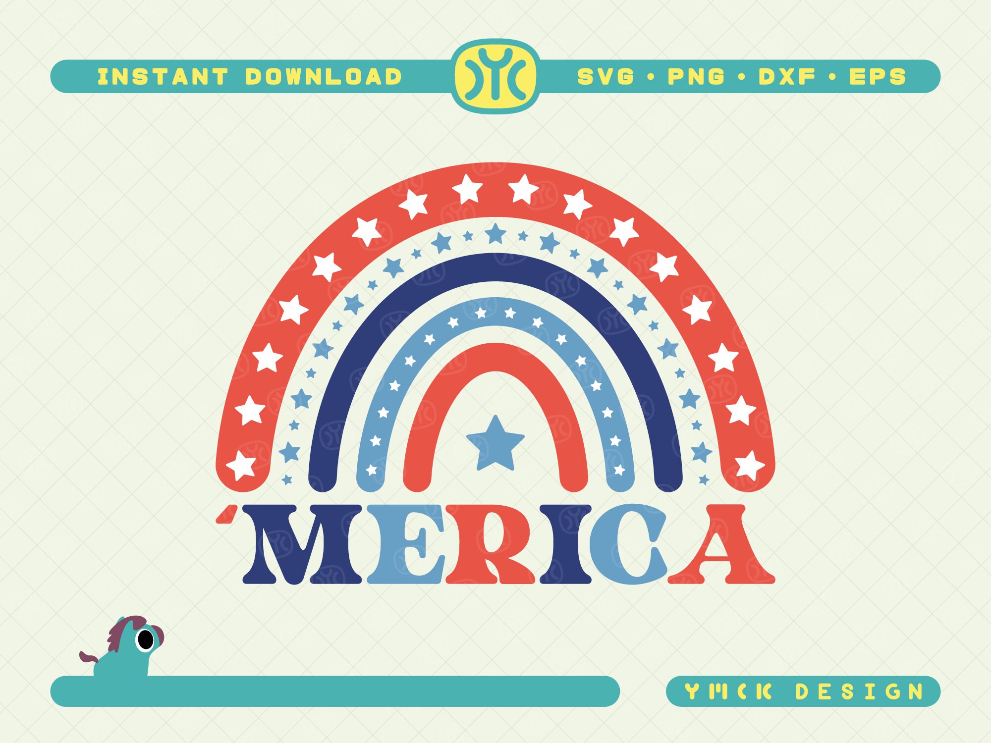 Merica SVG | 4th of July Svg | Retro Svg | Rainbow Svg | USA Svg | Independence Day Svg | July ...