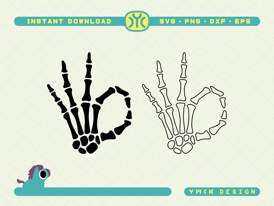 Skeleton OK Sign SVG Skeleton Okay Sign Svg Skeleton Svg - Etsy