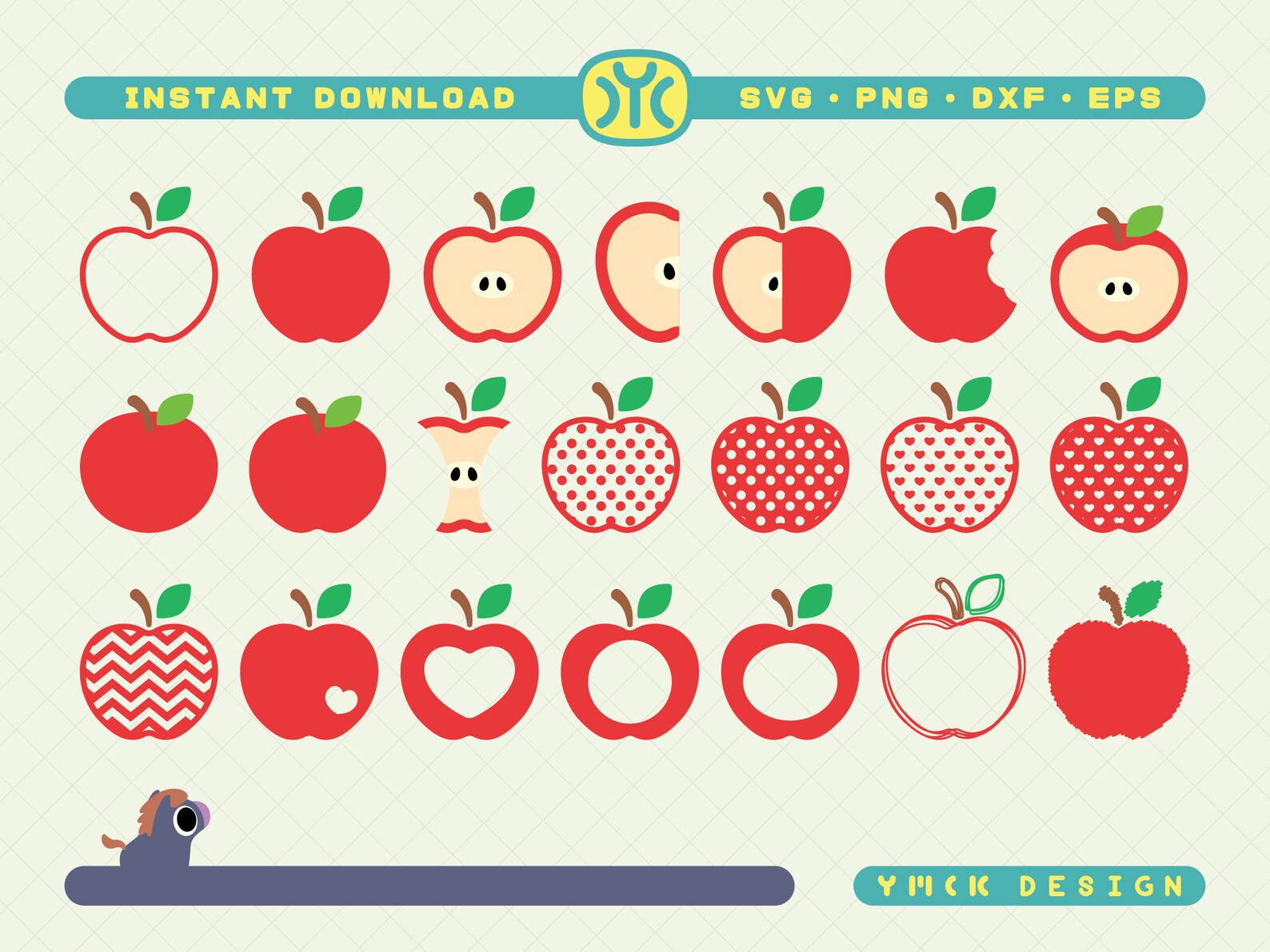 Apple SVG Bundle Apple Svg Fruit Svg Summer Svg Teacher Svg School Svg ...