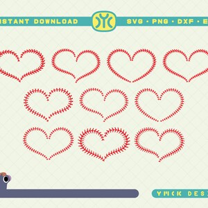 Baseball Heart Stitches SVG | Baseball Heart Svg | Baseball Stitches ...