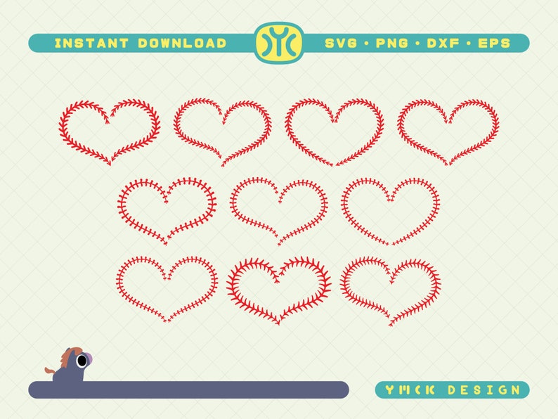 Baseball Heart Stitches SVG Baseball Heart Svg Baseball - Etsy