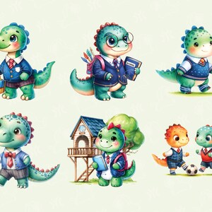 Back to School Dinosaur Clipart, 41 PNG Files, High-resolution, Teacher ...