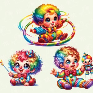 Cute Baby Clown Clipart, Clown Clipart Bundle, Baby Clown, Circus Art ...