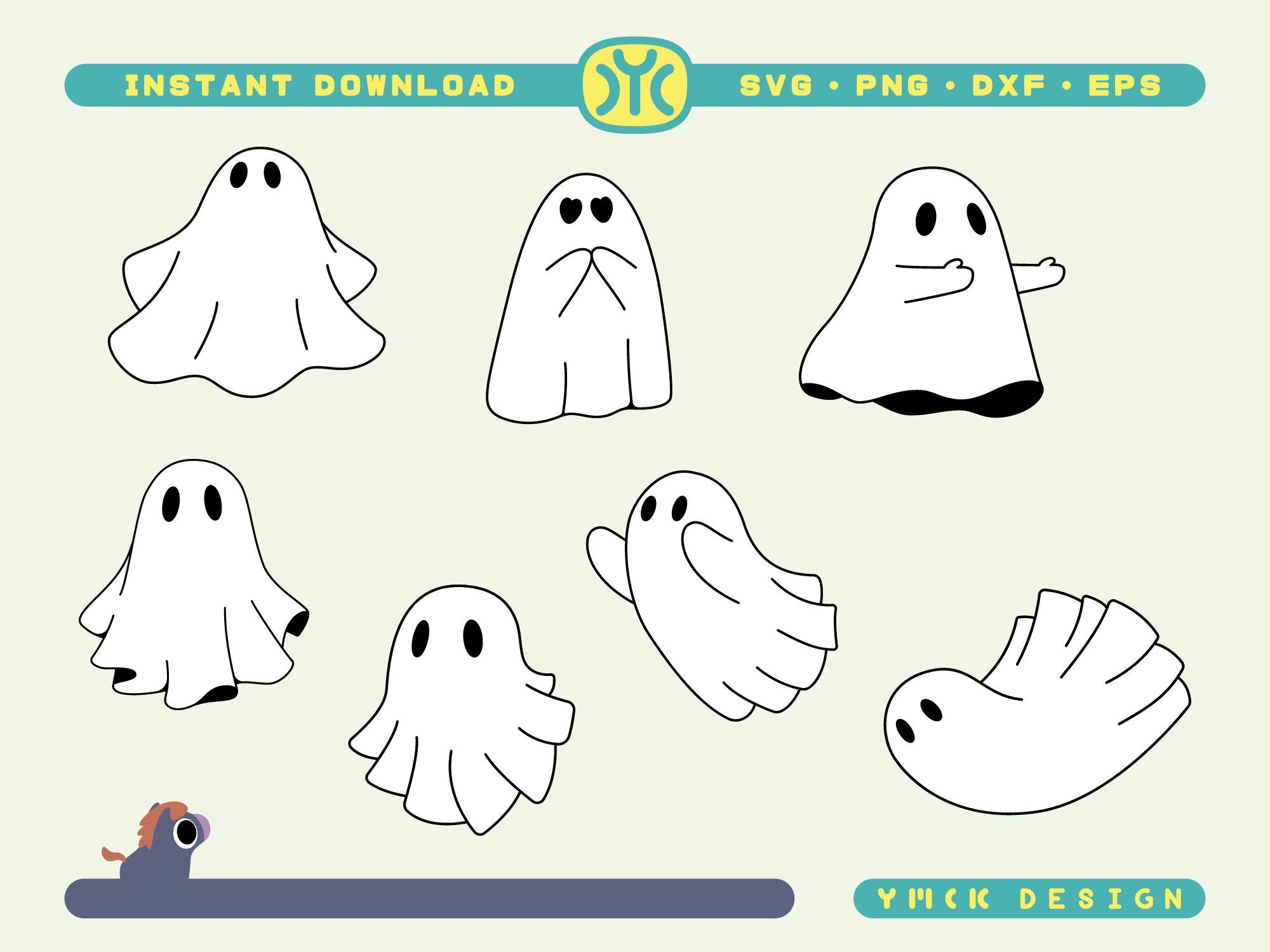 Ghost SVG Bundle Boo Svg Ghost Svg Spooky Svg - Etsy