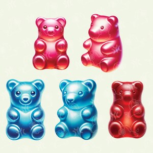 Gummy Bear Clipart, 31 PNG Files, High-resolution, Sweet Candy PNG ...