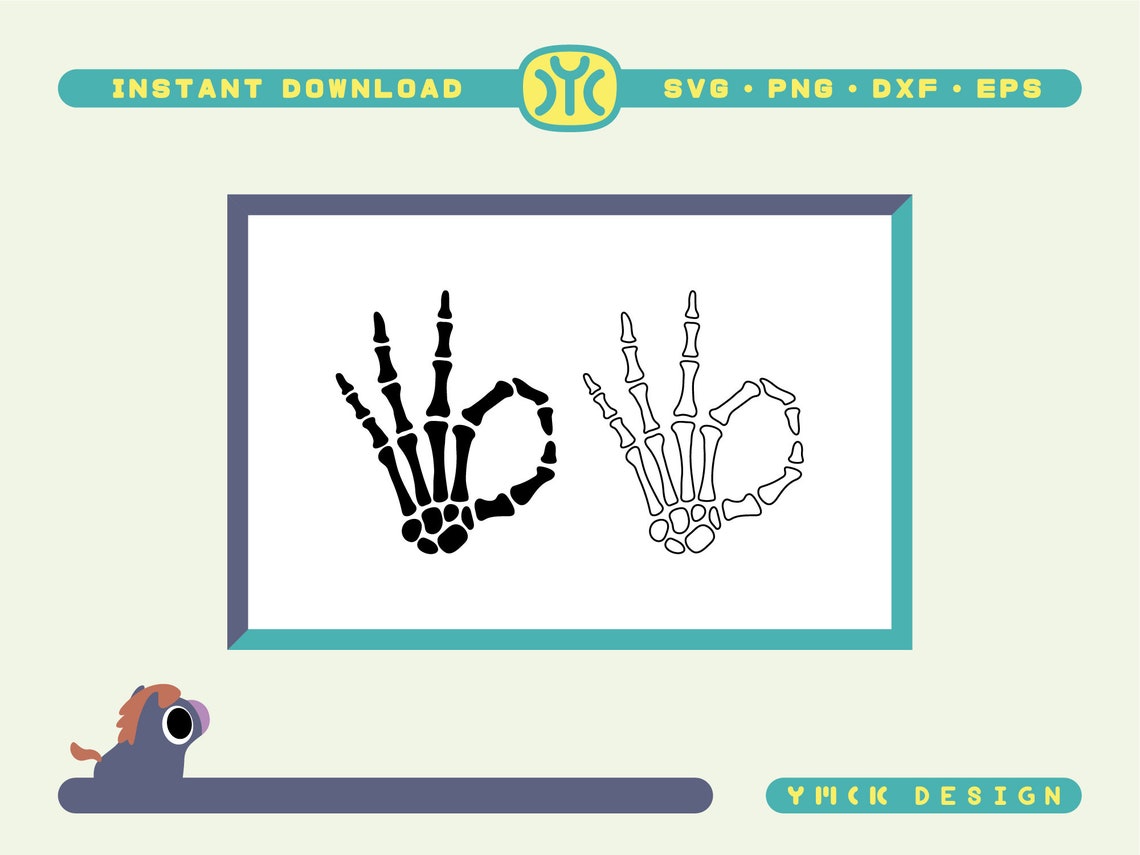 Skeleton OK Sign SVG Skeleton Okay Sign Svg Skeleton Svg - Etsy