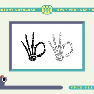 Skeleton OK Sign SVG | Skeleton Okay Sign Svg | Skeleton Svg ...