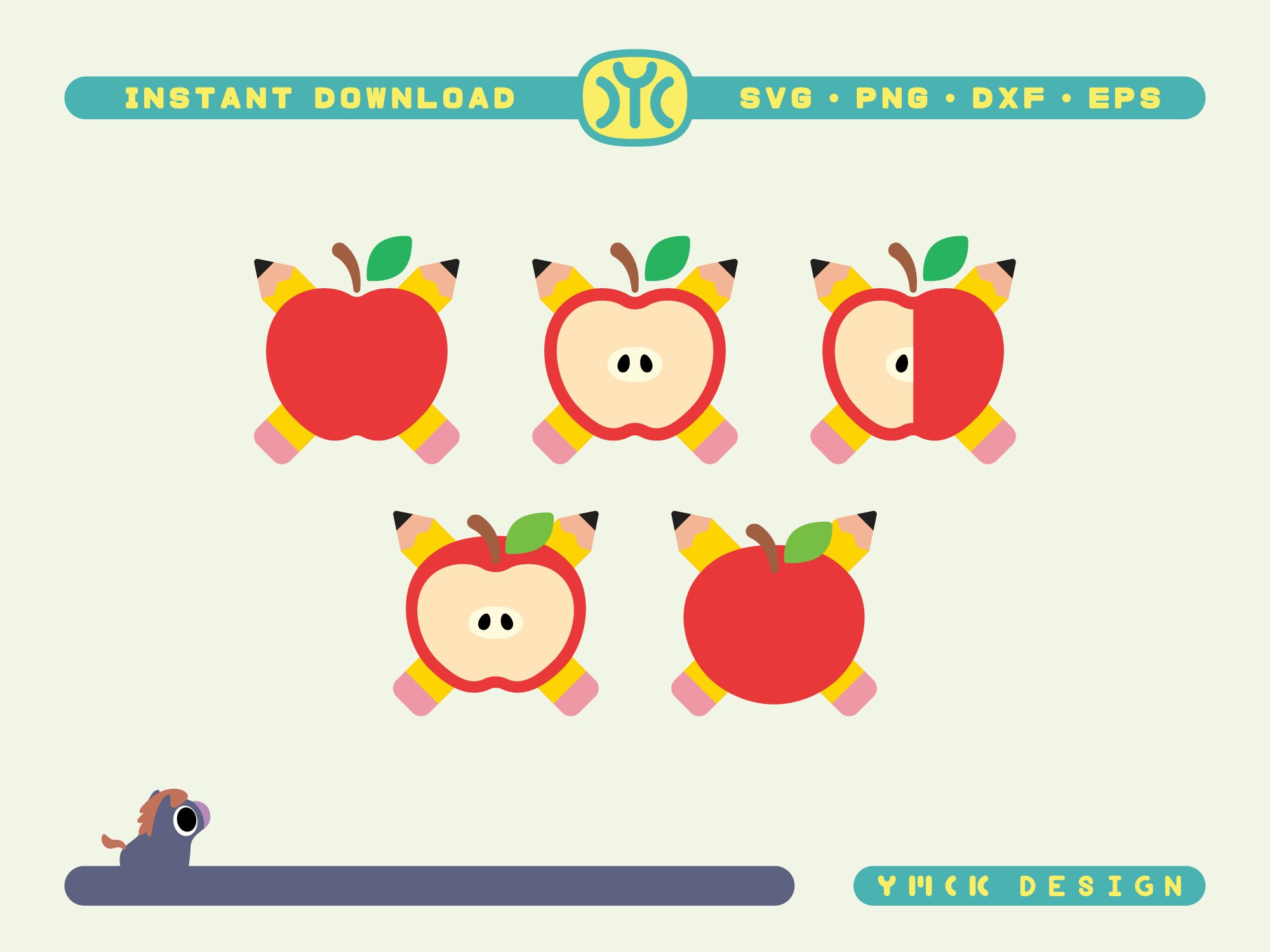 Apple Teacher SVG Apple Name Frame SVG Apple Split - Etsy