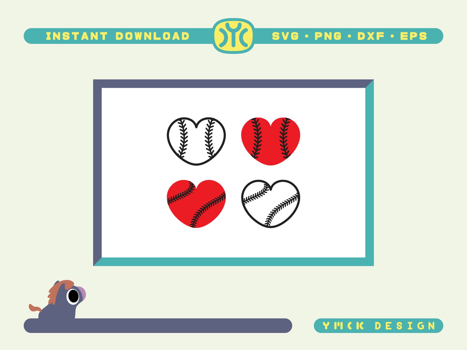 Baseball Heart Stitches SVG Baseball SVG Heart Svg Valentines Day SVG ...
