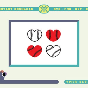 Baseball Heart Stitches SVG | Baseball SVG | Heart Svg | Valentines Day ...