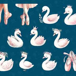 Pink Ballerina Clipart, Swan Lake Clipart, Pink Ballet PNG, Watercolor ...