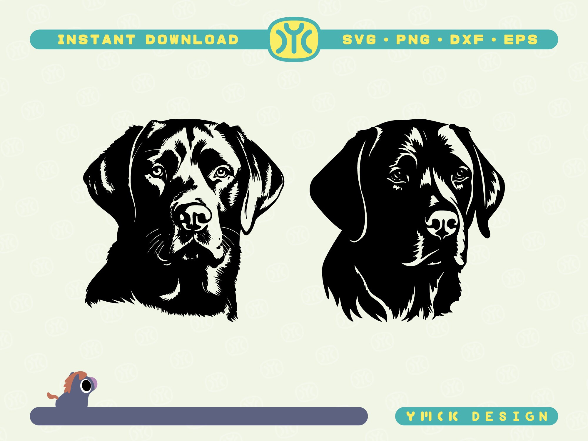 Labrador Retriever Head SVG | Dog Silhouette SVG | Dog Svg | Dog ...