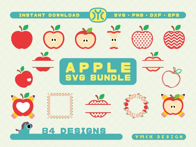 Apple SVG Bundle Apple Svg Fruit Svg Summer Svg - Etsy