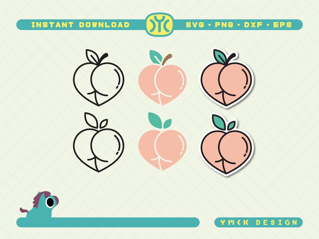 Peach Butt SVG Peach Bum Svg Peach Ass Svg Peach Svg Peach Sticker Svg ...