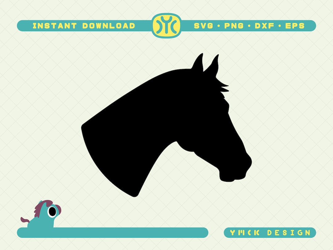 Horse Head SVG | Horse Head Silhouette Svg | Horse Head Silhouette ...