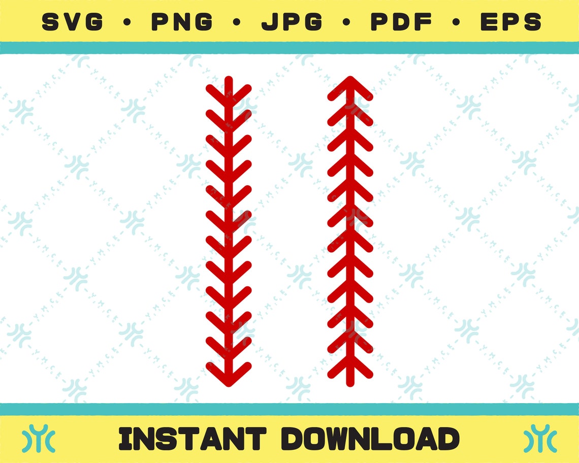 Straight Baseball Stitches SVG Baseball SVG Tee Ball Svg - Etsy