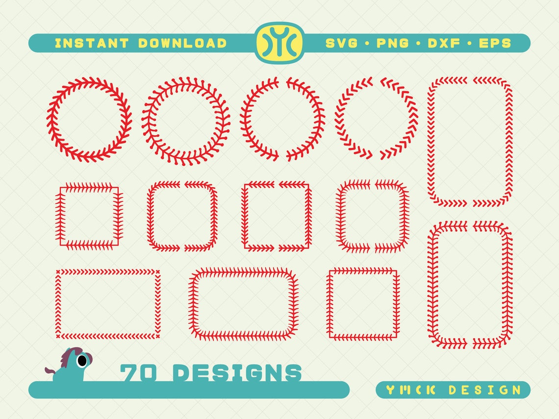 Baseball Stitches Frame SVG | Baseball Stitches Border SVG | Baseball ...