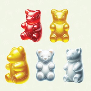 Gummy Bear Clipart, 31 PNG Files, High-resolution, Sweet Candy PNG ...