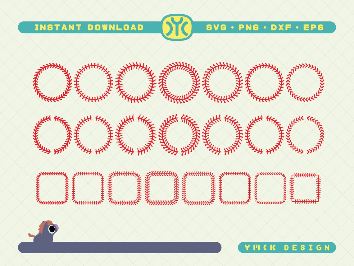 Baseball Stitches Frame SVG Baseball Stitches Border SVG Baseball Svg ...