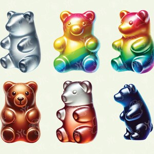 Gummy Bear Clipart, 31 PNG Files, High-resolution, Sweet Candy PNG ...