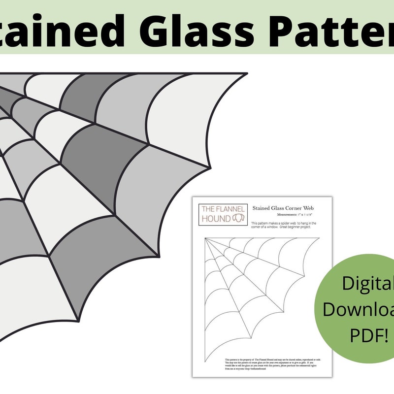 Spider Web Stained Glass - Etsy