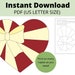 Valentine's Heart Stained Glass Pattern- Heart With Ribbon Digital ...