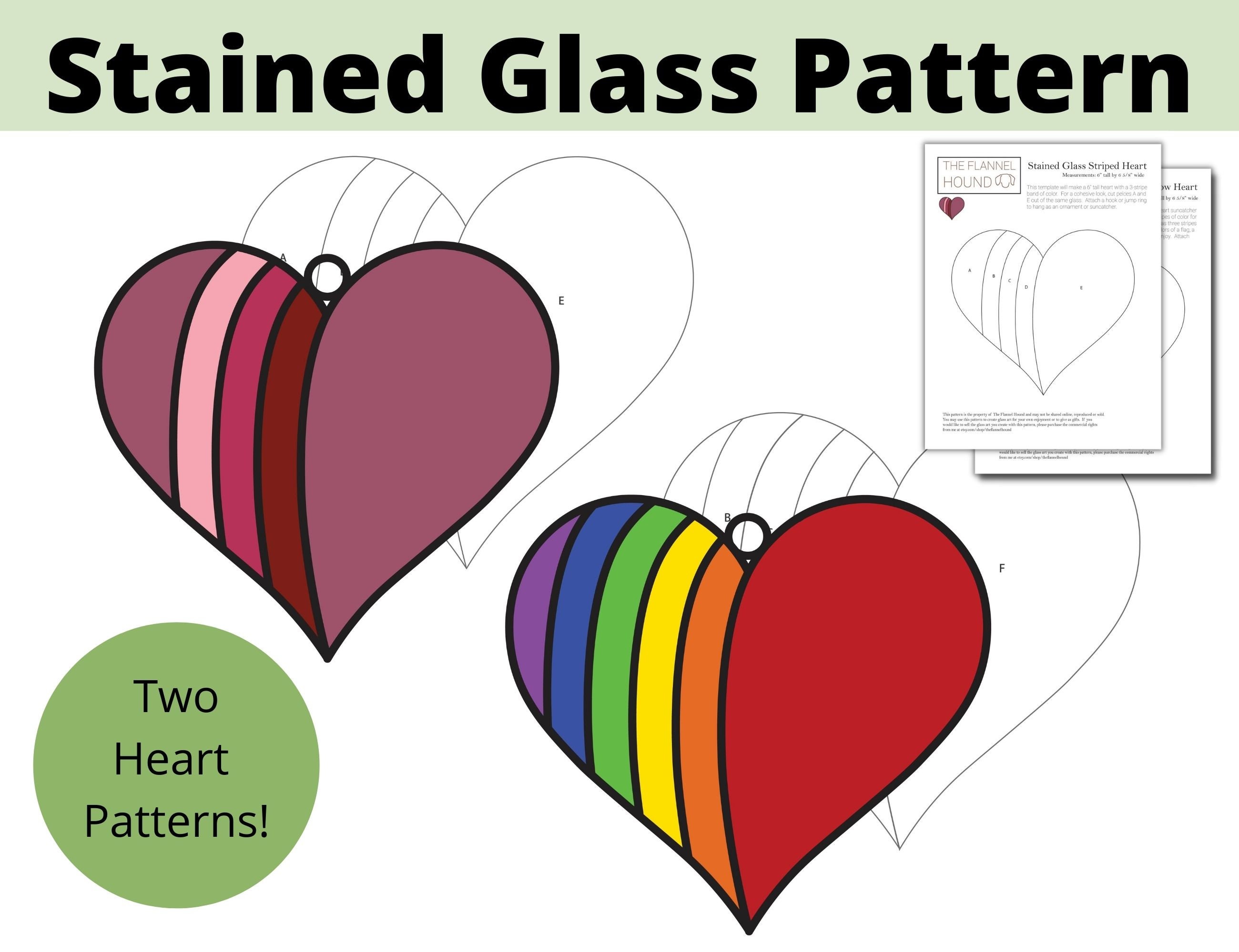 Simple Stained Glass Heart