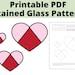 Quick Stained Glass Heart Pattern for Beginners, Quick and Easy Heart ...
