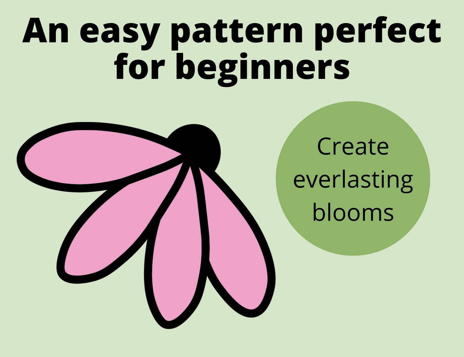 Pattern for Spring Flower Plant Stake, Easy Stained Glass Pattern for ...