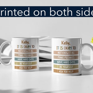 Personalized It is Okay Mug, Custom Coffee Mug, Personalized Coffee Mug ...