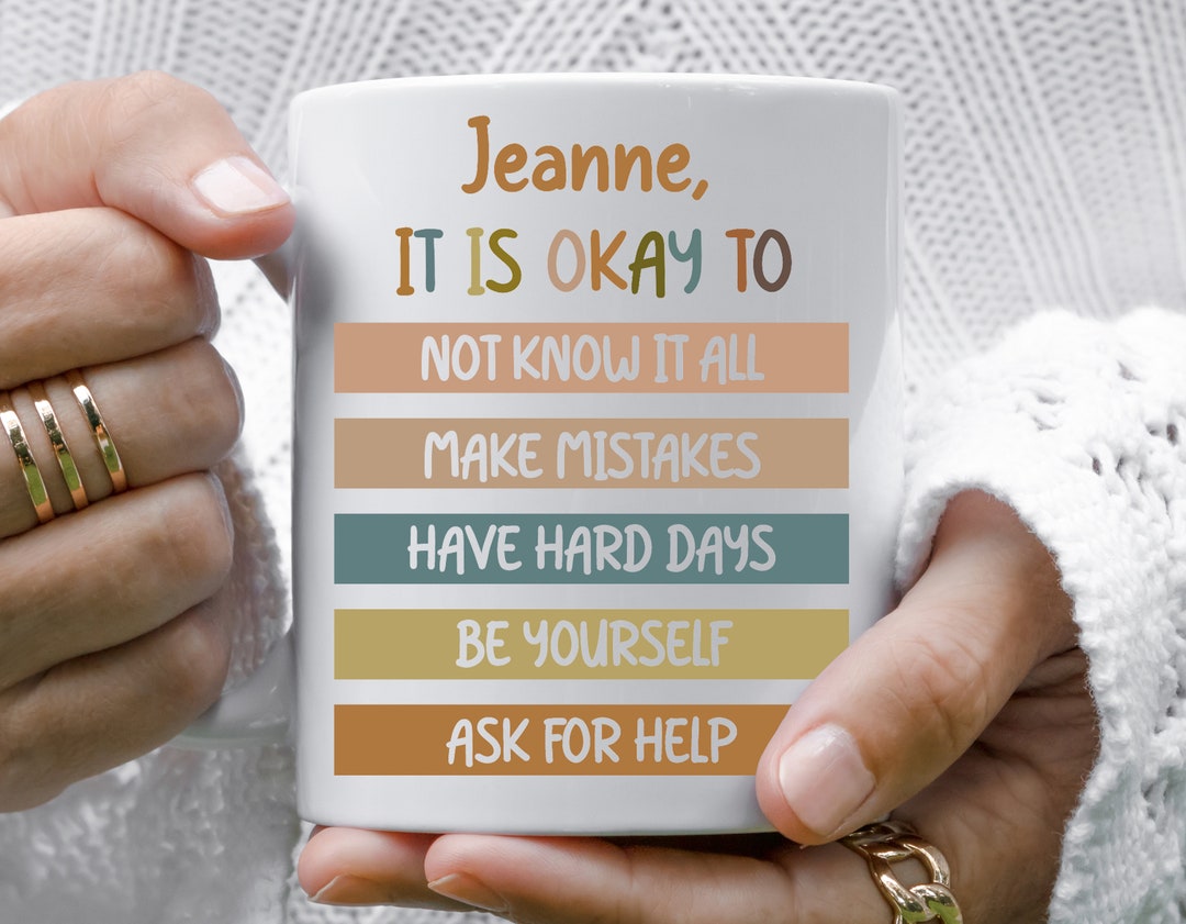 Personalized It is Okay Mug, Custom Coffee Mug, Personalized Coffee Mug ...