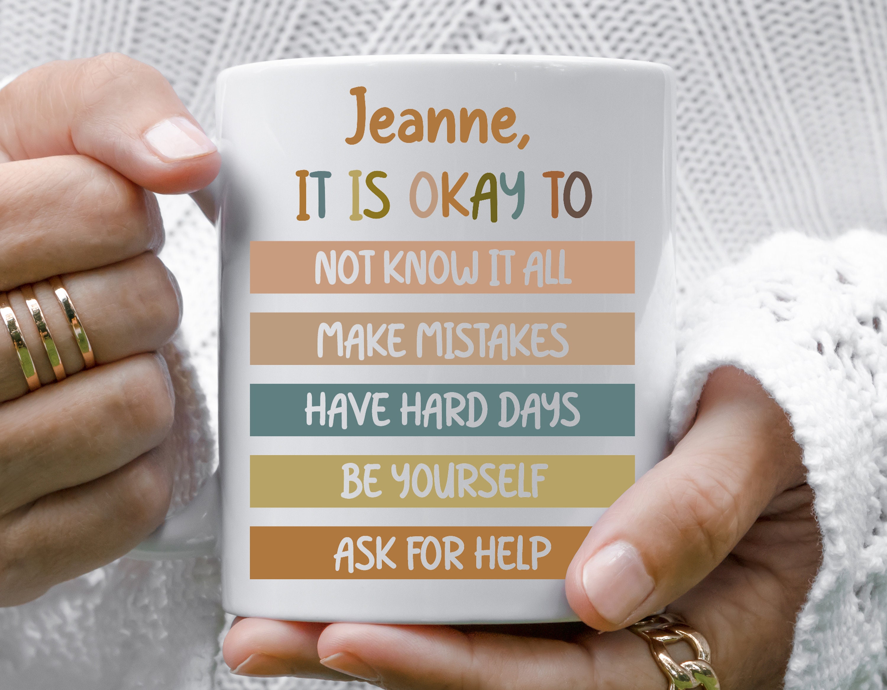 Personalized It is Okay Mug, Custom Coffee Mug, Personalized Coffee Mug, Personalized Coffee Cup ...