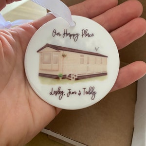 Personalised Caravan Keepsake, Any Names or Family Name, Handmade ...