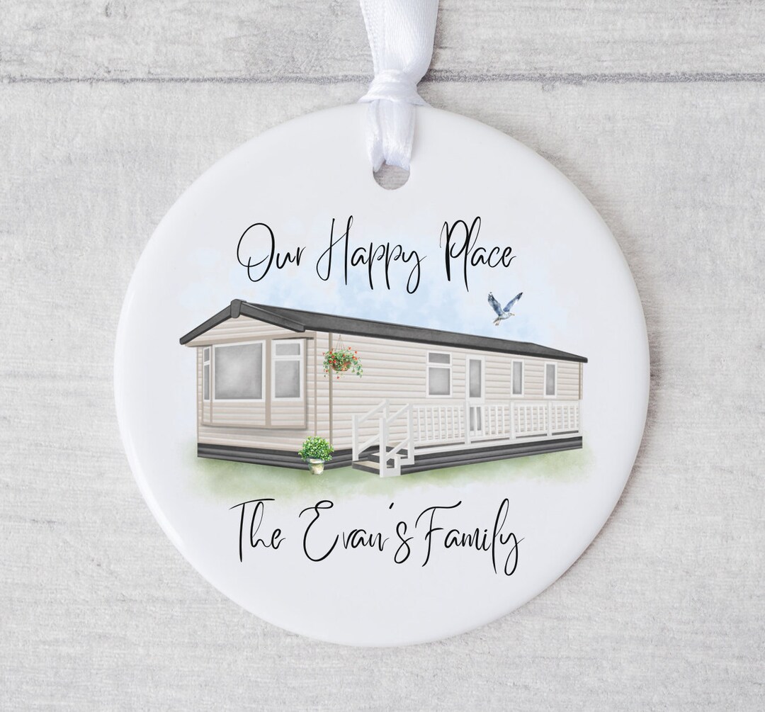 Personalised Caravan Keepsake, Any Names or Family Name, Handmade ...
