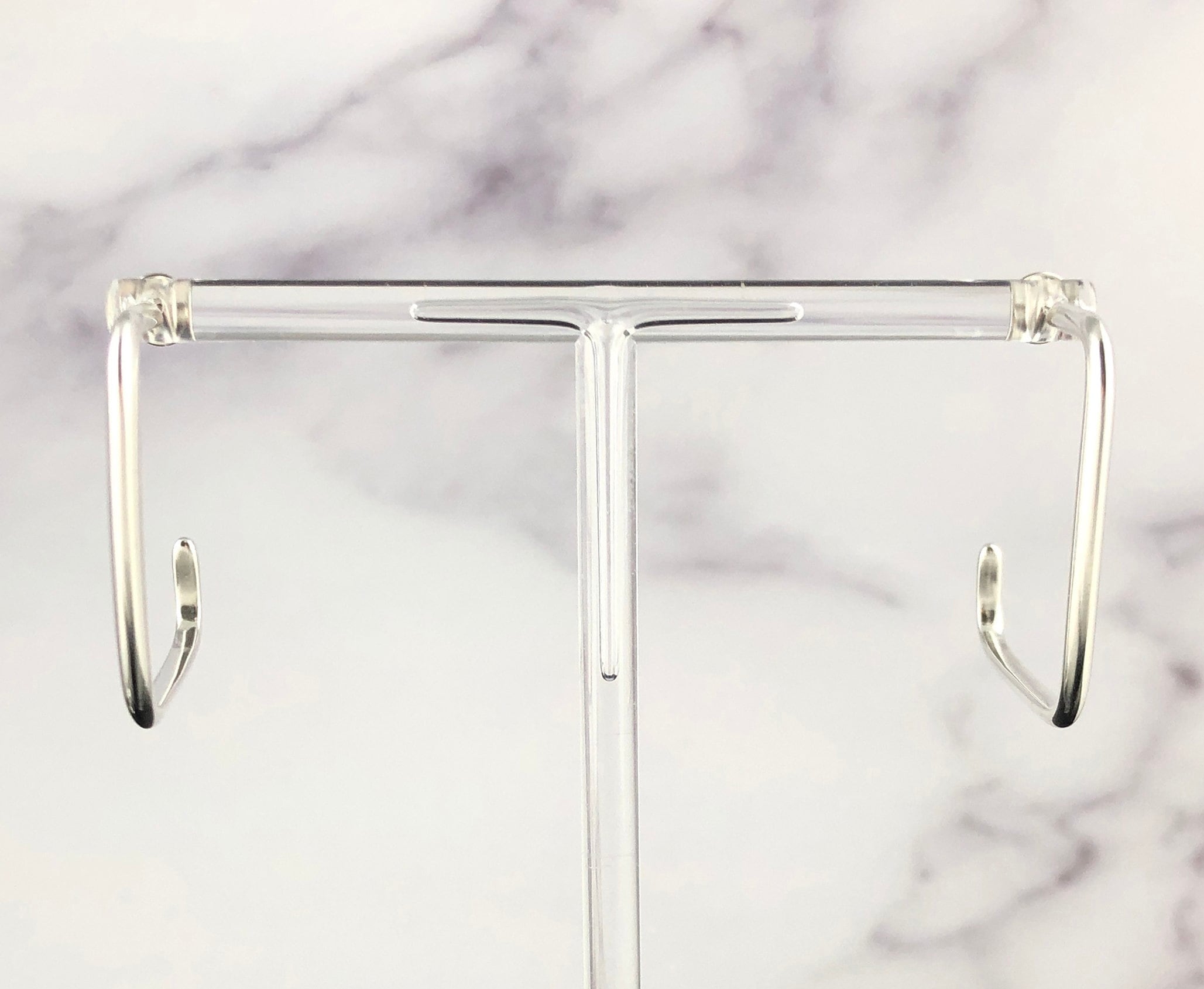 Large Square Hoop Earrings Post Hoops Sterling Silver Handmade Jewelry ...