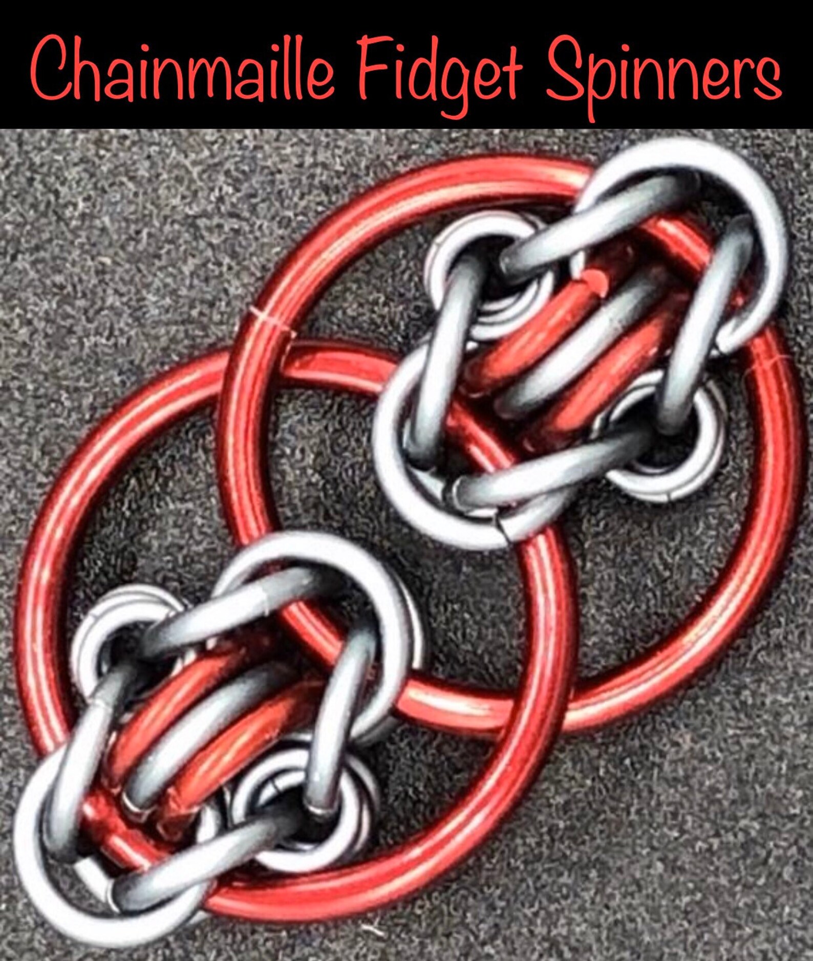Red Chainmail Spinner Sensory Tool & Toy Fidgets | Etsy