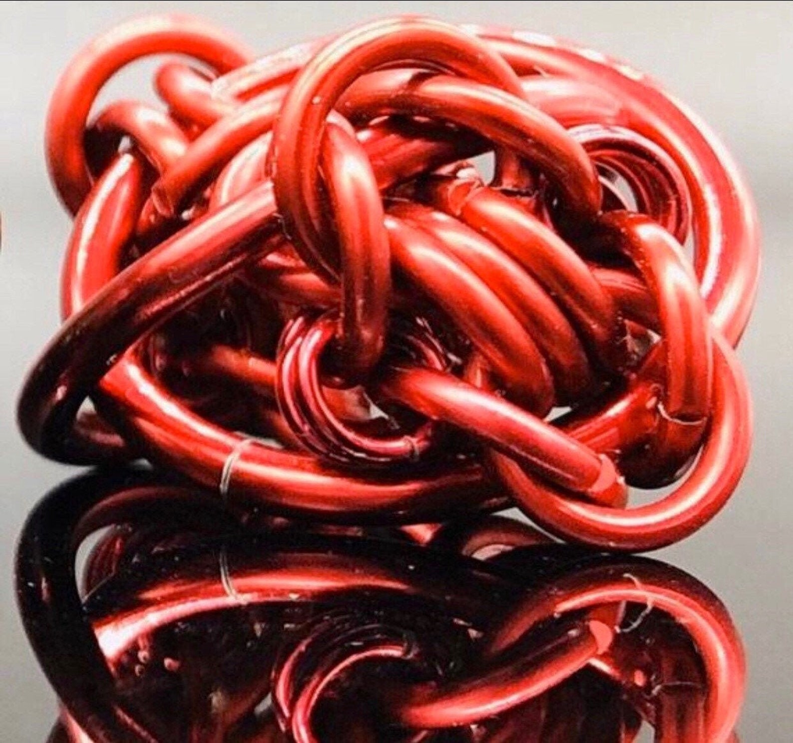 Red Chainmail Spinner Sensory Tool & Toy Fidgets | Etsy