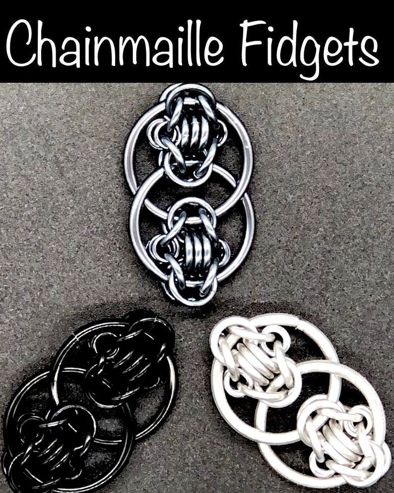 Silver Black or Gunmetal Chainmail Spinner Sensory Tool & Toy - Etsy
