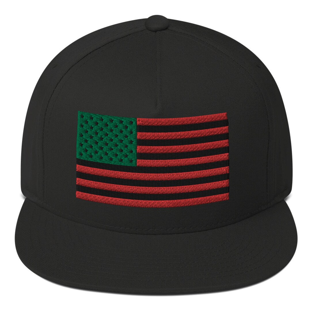 Pan African Flag Flat Bill Cap | UNIA Flag Pan African American Flag ...