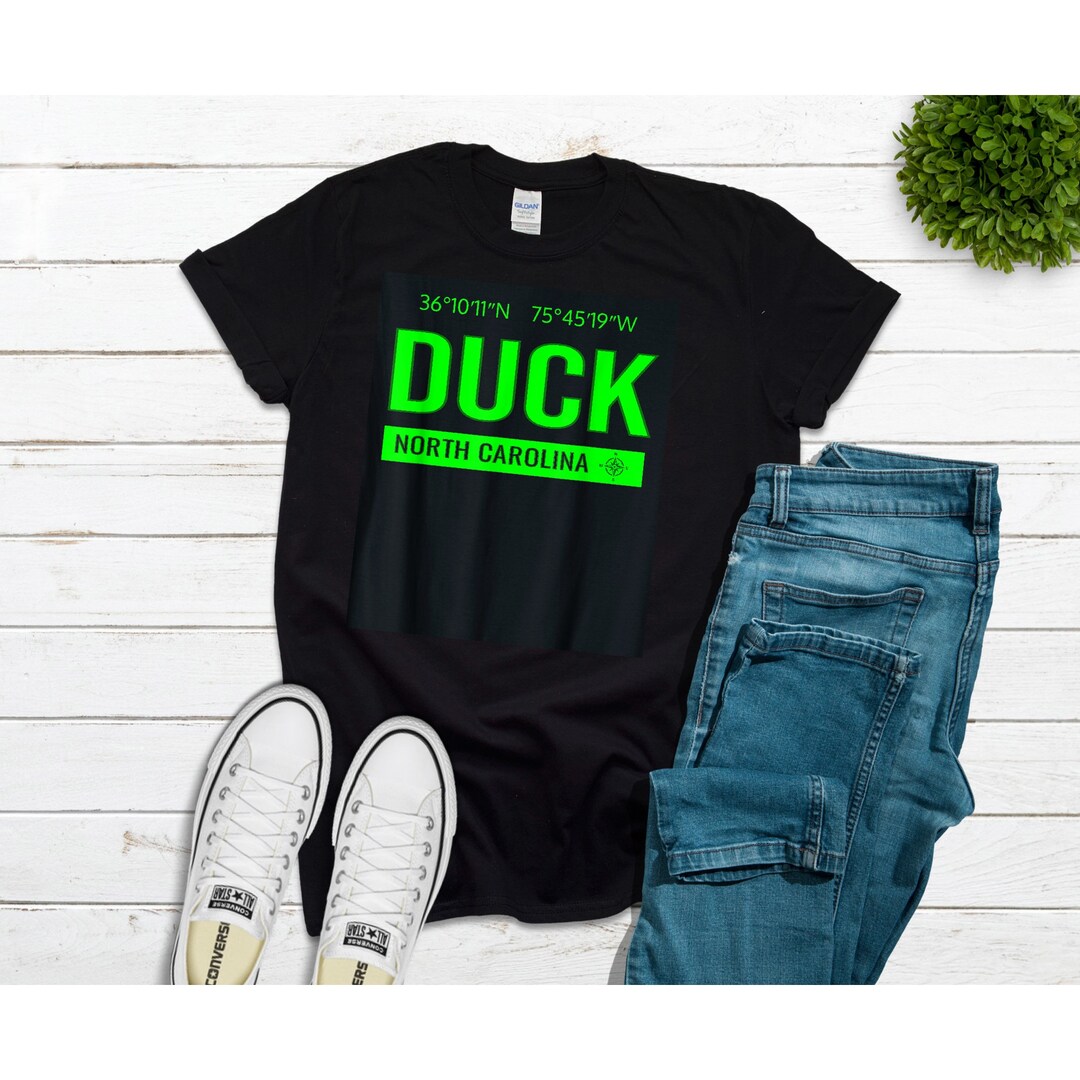 Duck North Carolina Beach Visit Outer Banks GPS Coordinates Graphic - Etsy